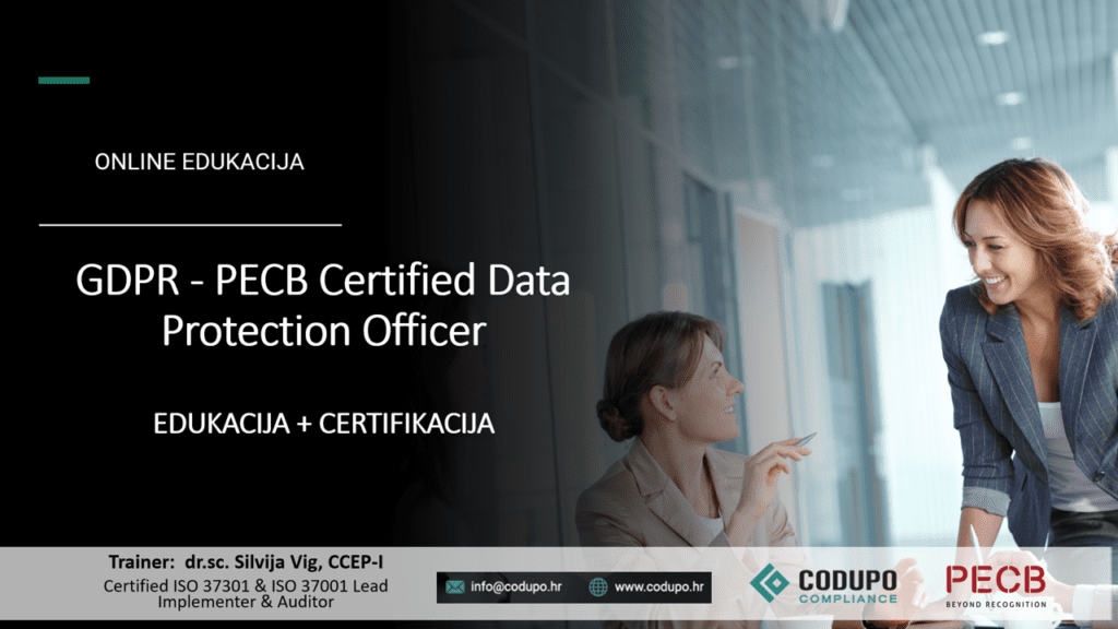 GDPR – Certified Data Protection Officer – CODUPO d.o.o.